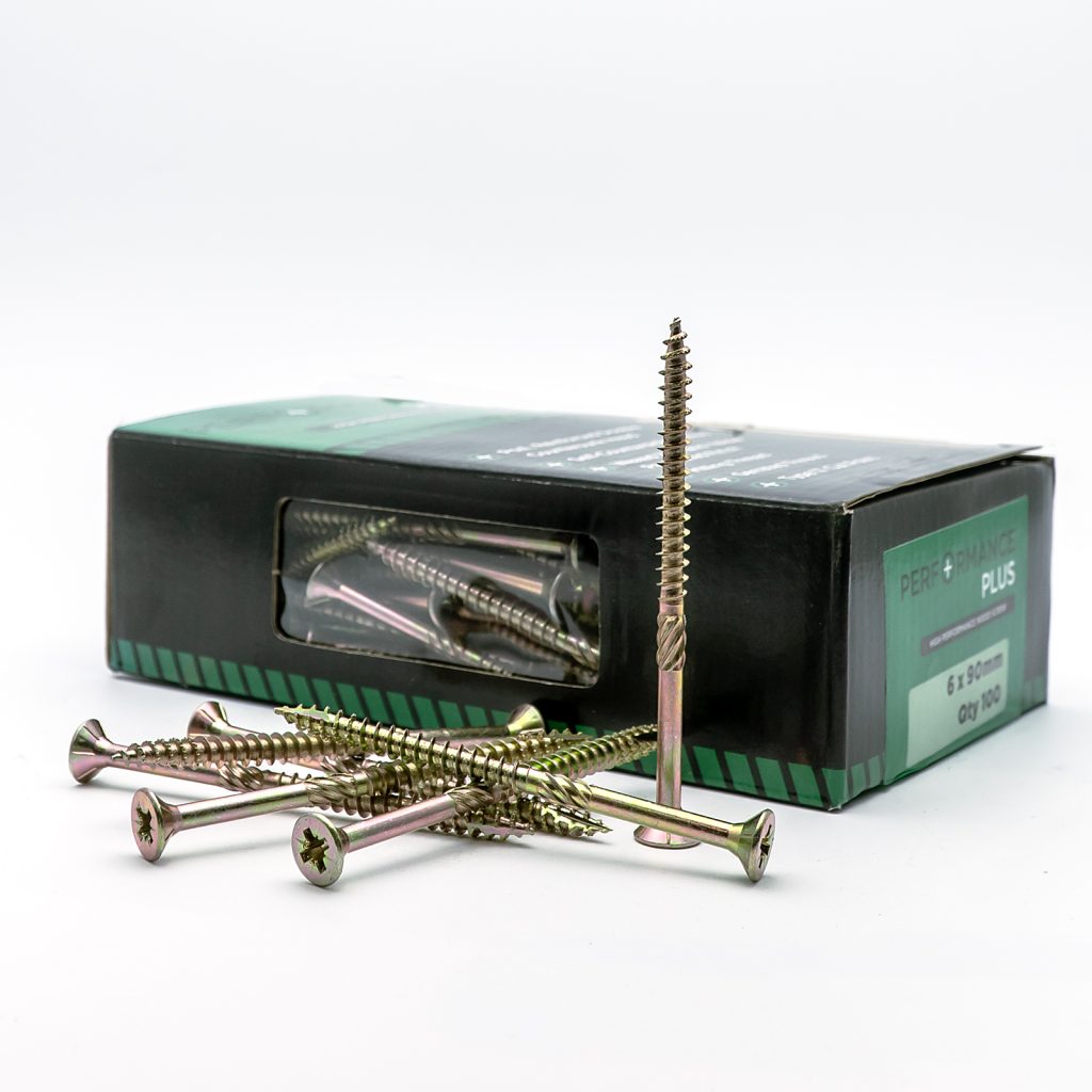 6 x 90mm High Performance Wood Screws Pack of 100 - Essex Board & Timber