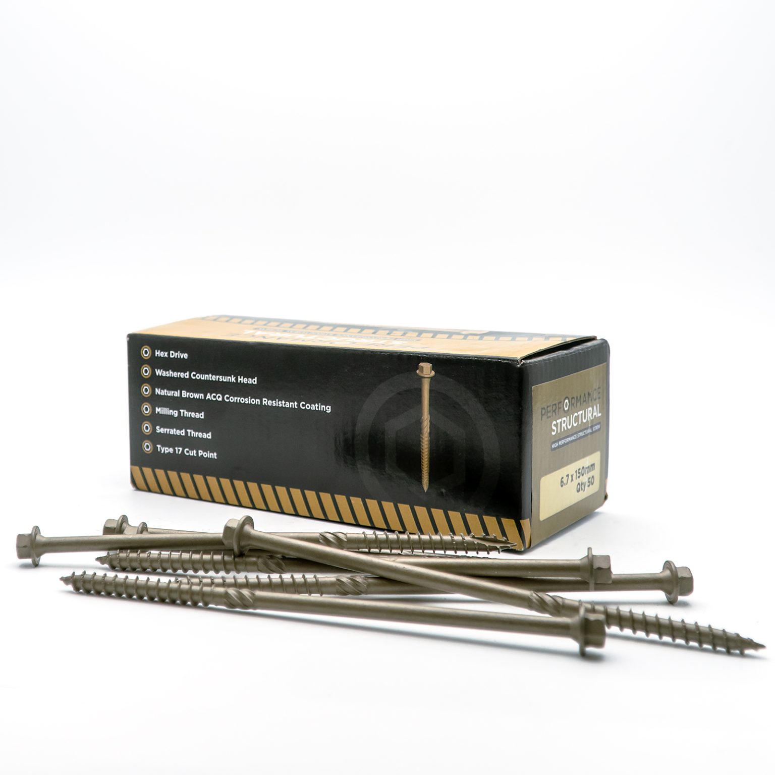 250mm x 6.7mm Performance Structural Screws - Essex Board & Timber