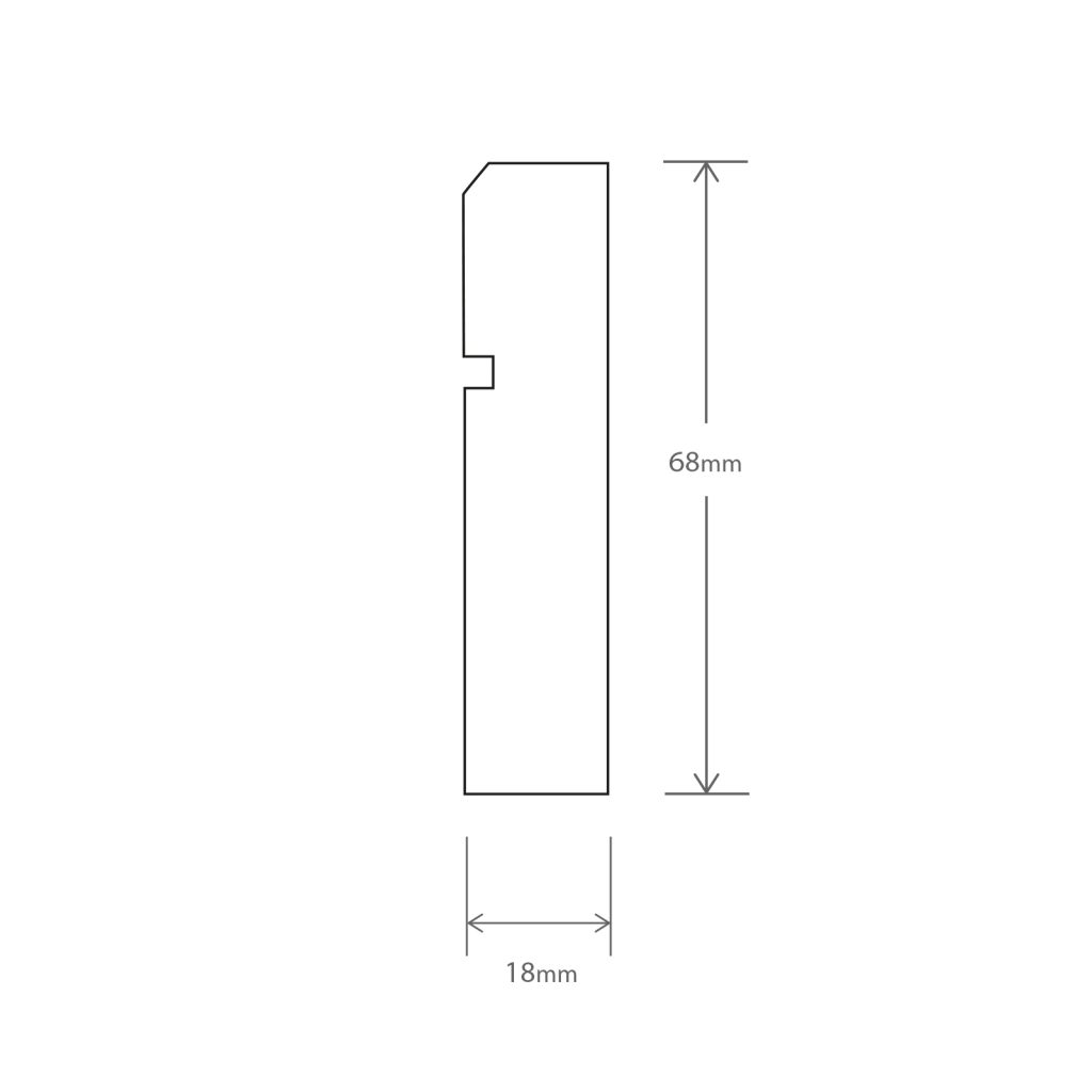Shadow Groove 20mm MDF Architrave 18mm x 68mm - Essex Board & Timber