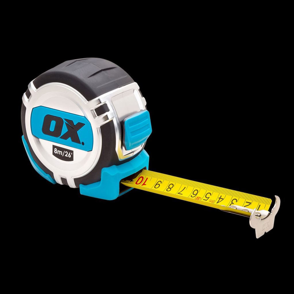 OX Tools Pro Metric and Imperial 8M Tape Measure - Essex Board & Timber